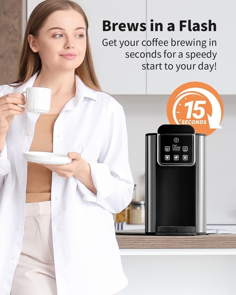 All-in-One Iced & Hot Coffee Maker - Custom Strength & Fast Brewing, 50 ...