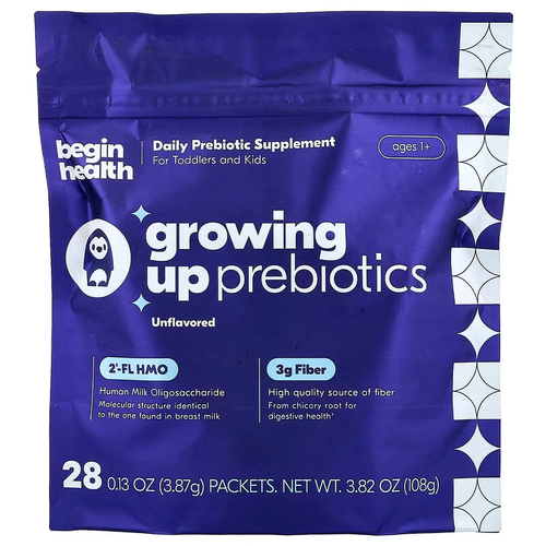 Begin Health, Kids,Growing Up Prebiotics, Ages 1+,Unflavored,28 Packets ...