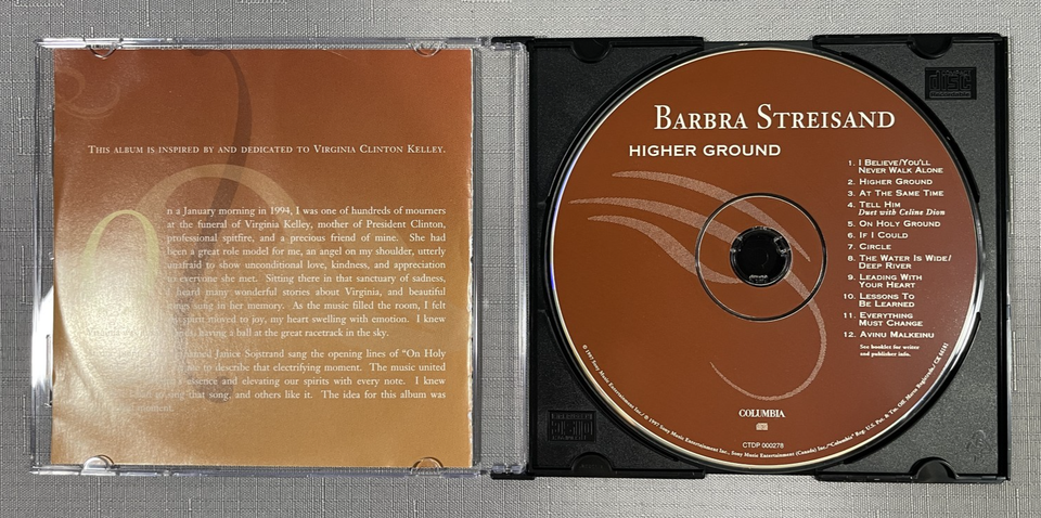 Barbra Streisand – Higher Ground CD 1997 Duet with Celine Dion Pop ...