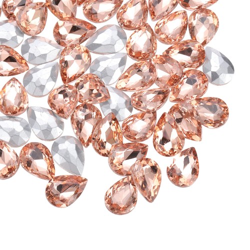 50Pcs 10 x 14 mm Teardrop Rhinestone Pointed Back Rhinestone Bead ...