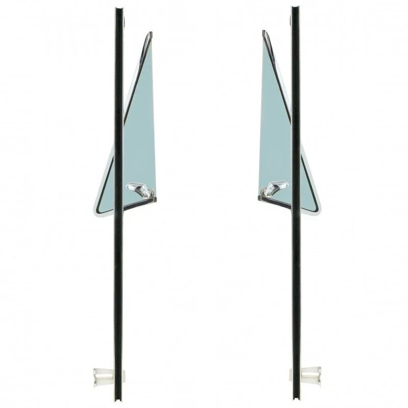 Pair of Vent Windows - Tinted Glass W/ Chrome Trim for 1968-72 Chevy ...