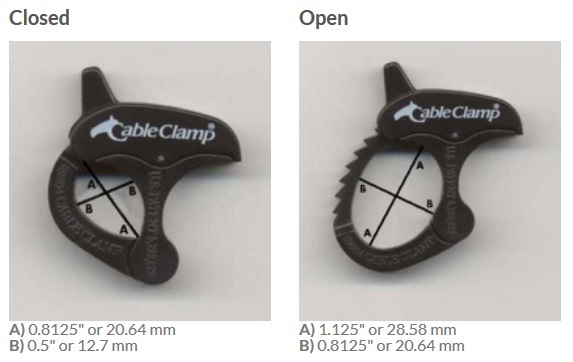 4x Small Cable Clamp Tidy Connect Quick Release Cable Management Grip ...