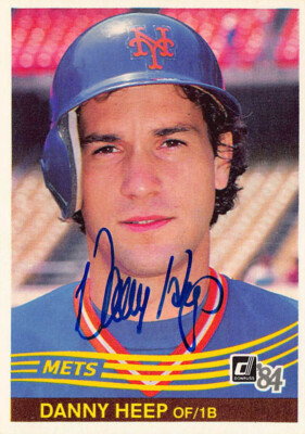 Danny Heep autographed baseball card (New York Mets) 1984 Donruss #434 ...