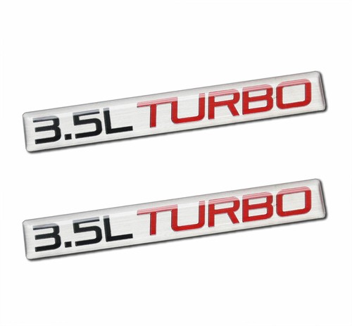 BRAND 3.5L Turbocharged Turbo Badge Emblem Silver Red | Brand New ...
