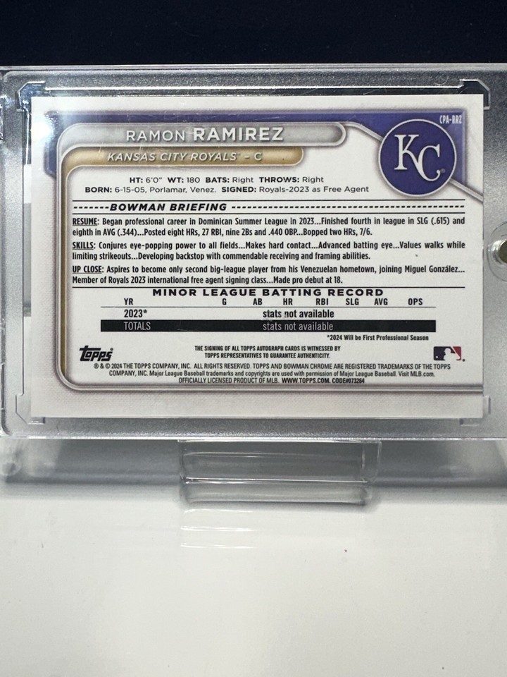 🔥2024 Bowman Ramon Ramirez BOWMAN Chrome 1st #/50 Gold AUTO Royals🔥 | eBay