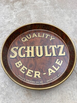Vintage Schultz Beer Ale Tray-Union City, New Jersey | eBay