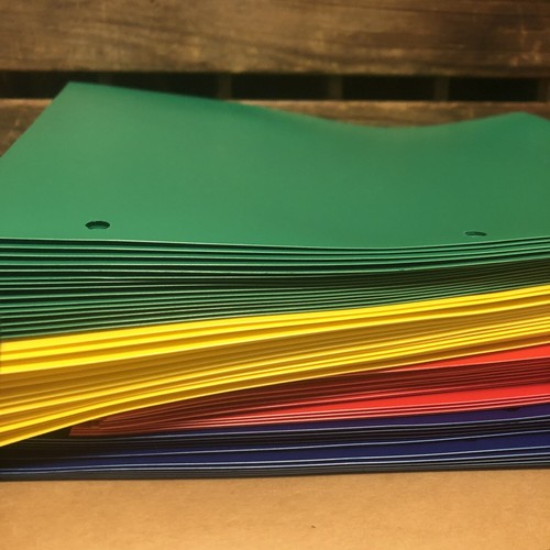 Red Blue Green Plastic Folders 2 Pocket Up&Up 2-Pocket Poly Portfolios ...