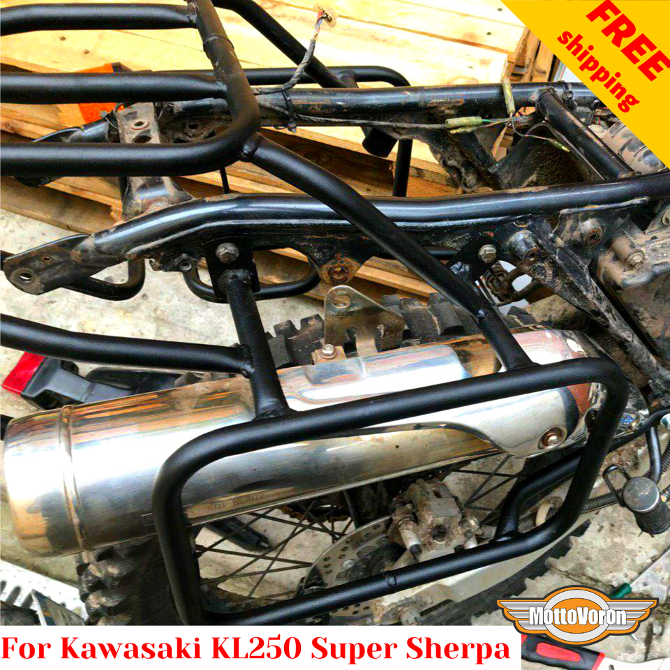 For Kawasaki Super Sherpa KL250 Rack luggage system KL250G Side carrier ...