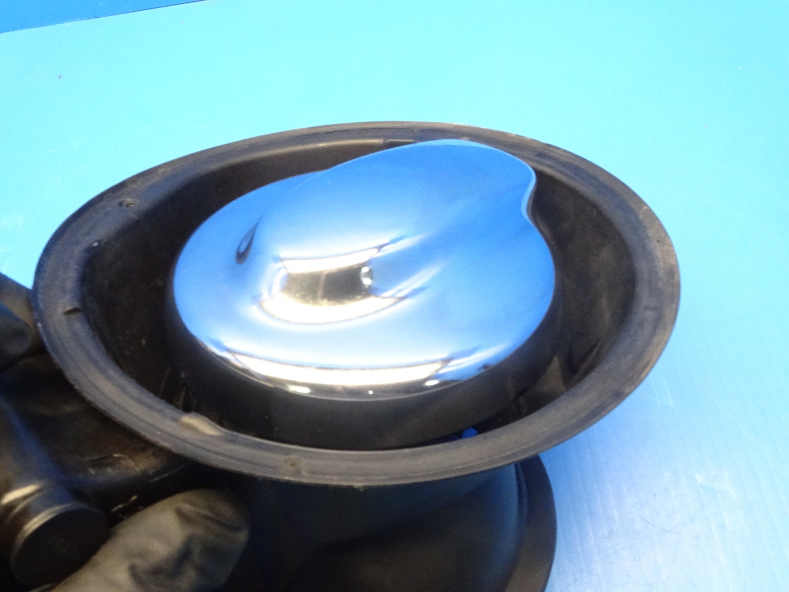 08-14 MINI COOPER S R55 R56 GAS TANK FUEL FILLER CHROME CAP DOOR W ...