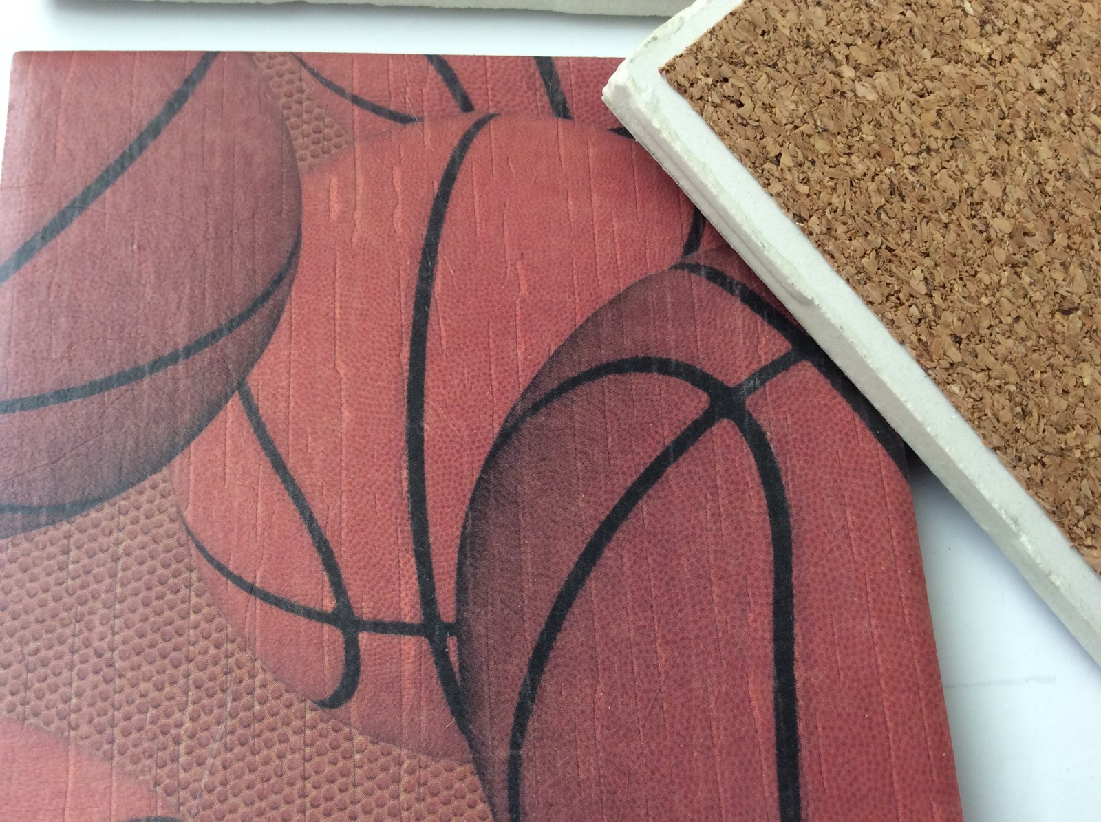 Handmade Basketball Pattern Ceramic Tile Coasters - Set of 4 | eBay