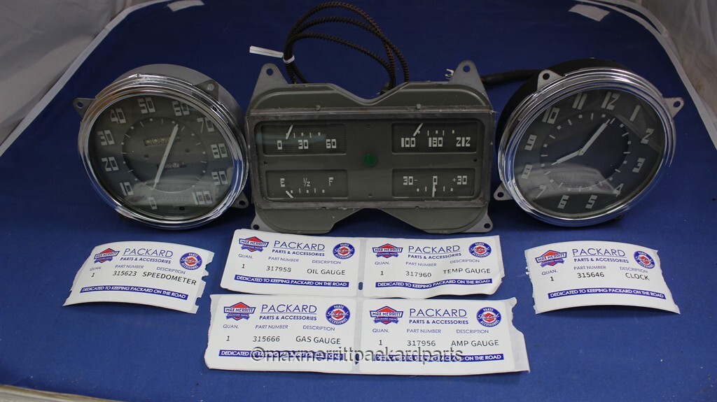 1937 Packard Junior Instrument Cluster Analog Speedometer Clock Fuel ...