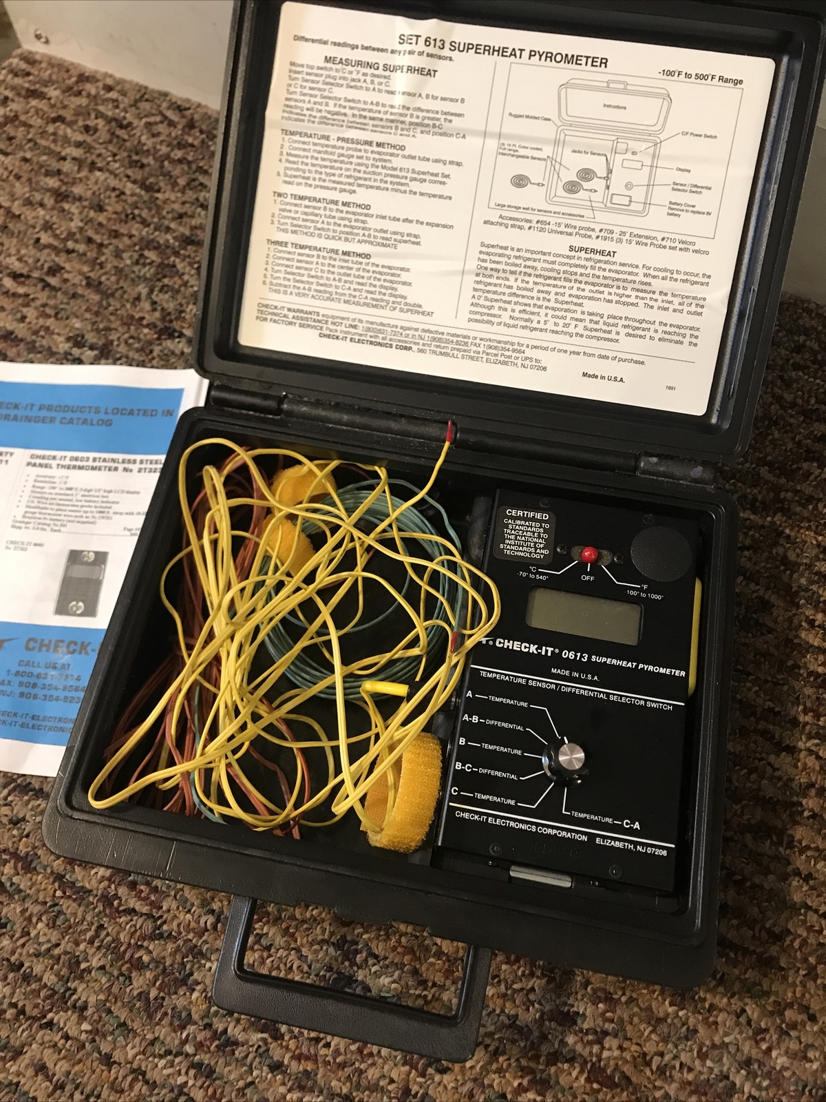 Superheat Testing Pyrometer Set Check-It Electronics 0613 [A1BF] | eBay