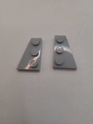 43722 43723 LEGO Parts Plate Wedge 3x2 Right & Left Gray Grey (1 Pair ...