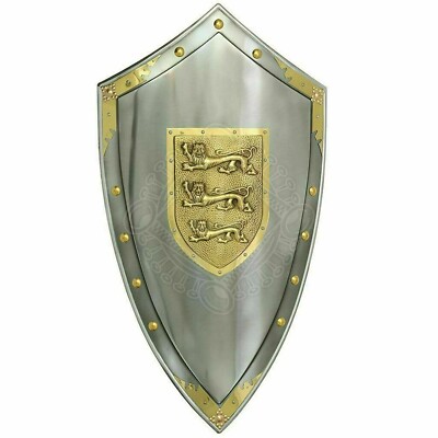 Medieval Larp Warrior Steel Shield King Richard the Lionheart Shield ...