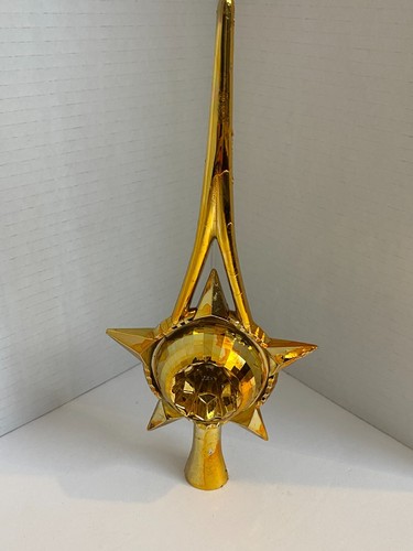 Vintage Bradford Atomic Indent Starburst Gold Christmas Tree Topper ...