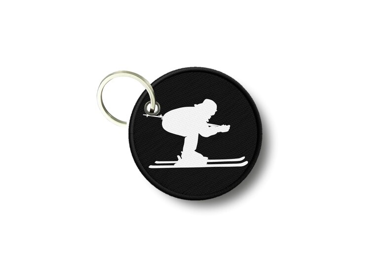 Holder Keys Key Keys Round Printed Double Face Skier Skiing | eBay