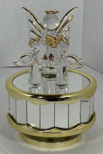 Glass Music Box Angel Trio Amazing Grace High Quality Glass Collection ...