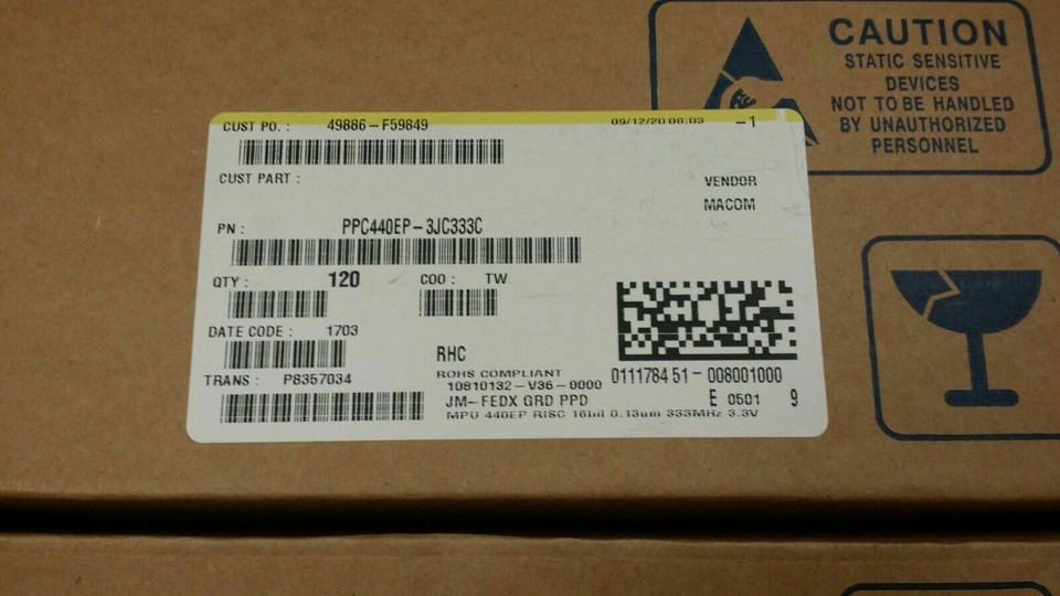 (1PC) PPC440EP-3JC333C AMCC MPU 440EP RISC 16bit 0.13um 333MHz 3.3V 456 ...