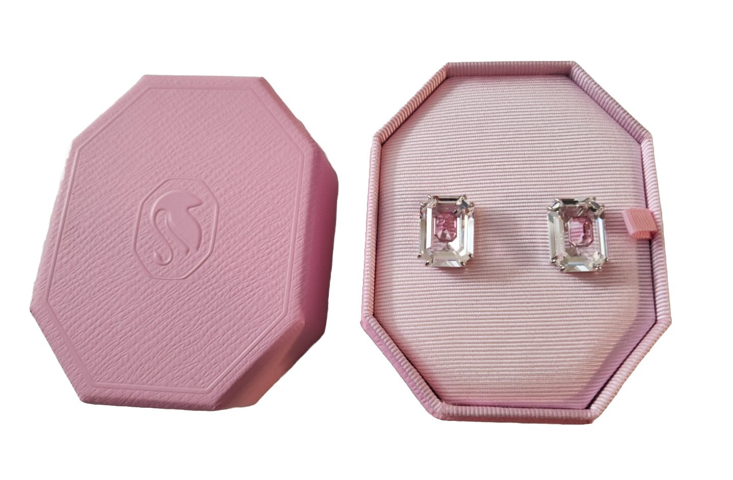 Swarovski Crystal Collection I Chroma Earrings Pink Rhodium Plated ...