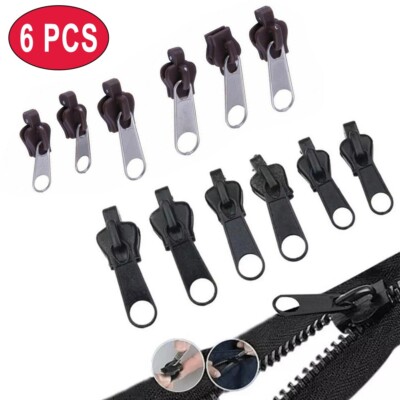 Universal Zip Repair Replacement Kit. 3 Sizes 6 Pieces No Tools Zip ...