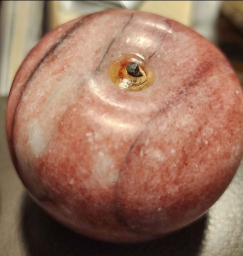 3 Alabaster 2.5" APPLEStone Fruit Wood StemItalian? Paperweight | eBay