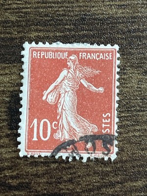 Republique Francaise France French 10c Postes Used Actual Stamp TKS1519 ...