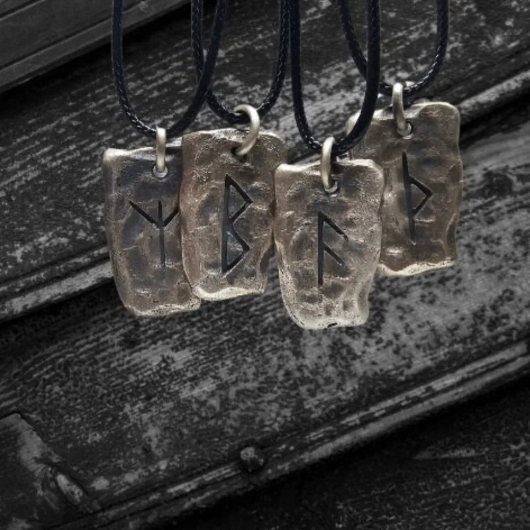 Viking Rune Pendant Sterling Silver Hand Pour | eBay