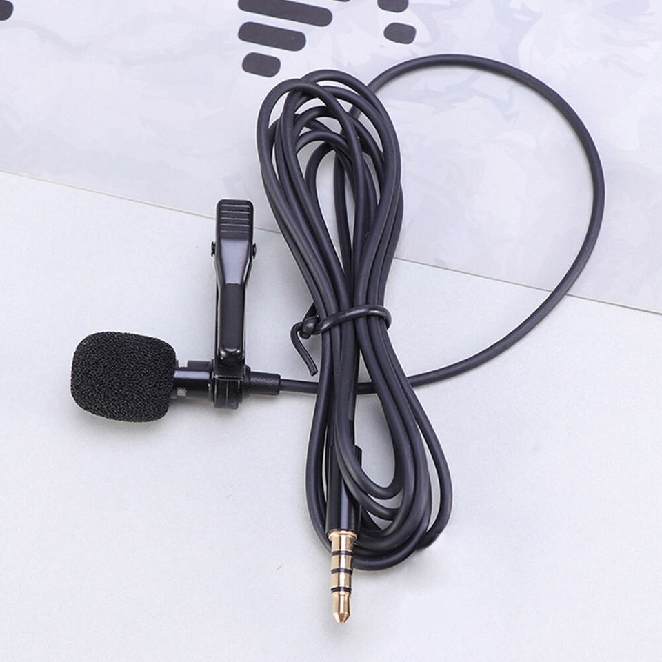 Noise Reduction Microphone Professional Condenser Lapel Mic Clip On ...