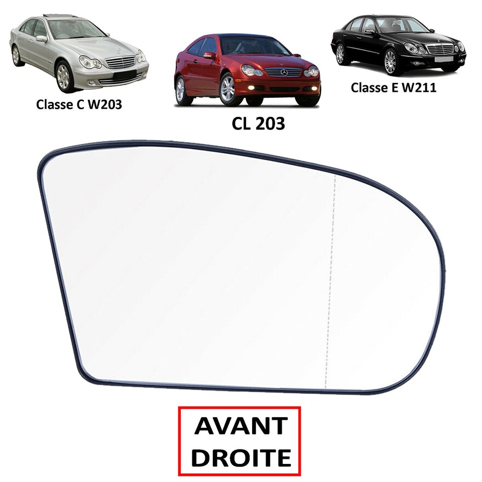 Mirror Glass Right Front for Class C W203 CL203 S203 A2038100221 | eBay UK