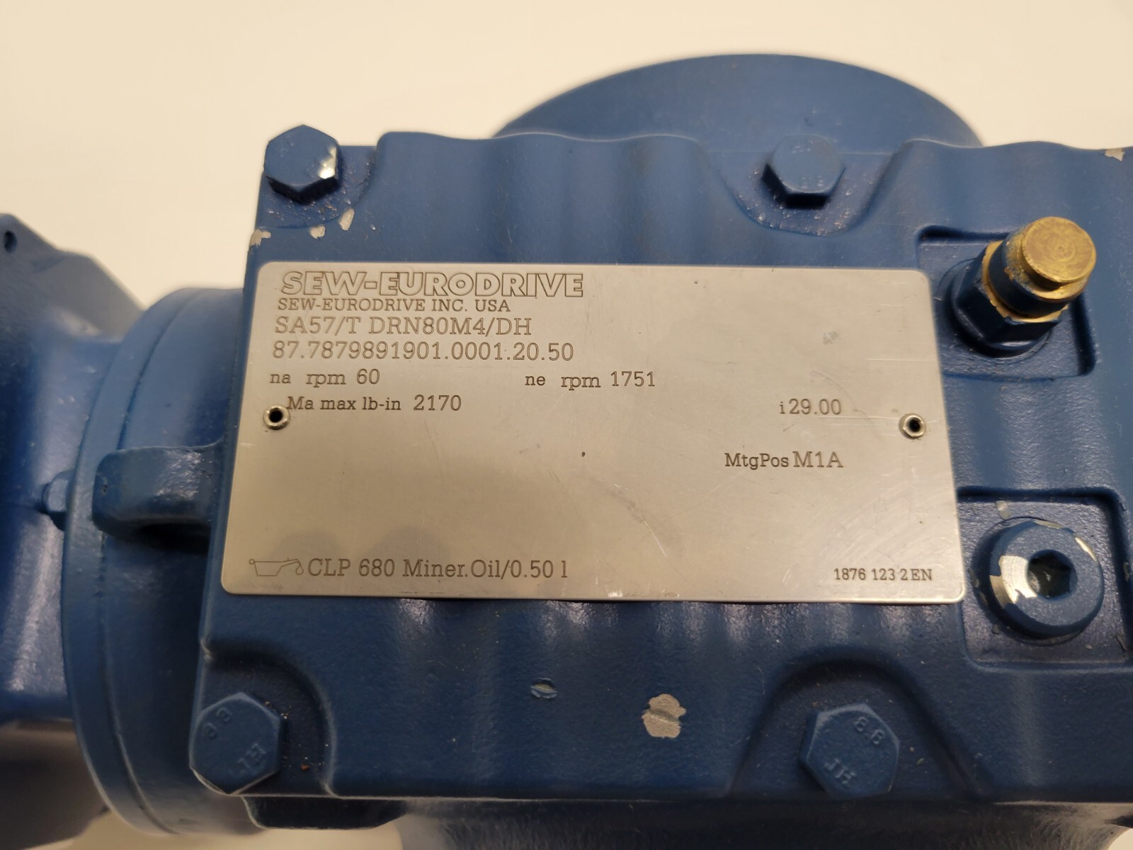 NEW OLD STOCK! SEW EURODRIVE GEAR MOTOR SA57/T DRN80M4/DH – La Paz ...