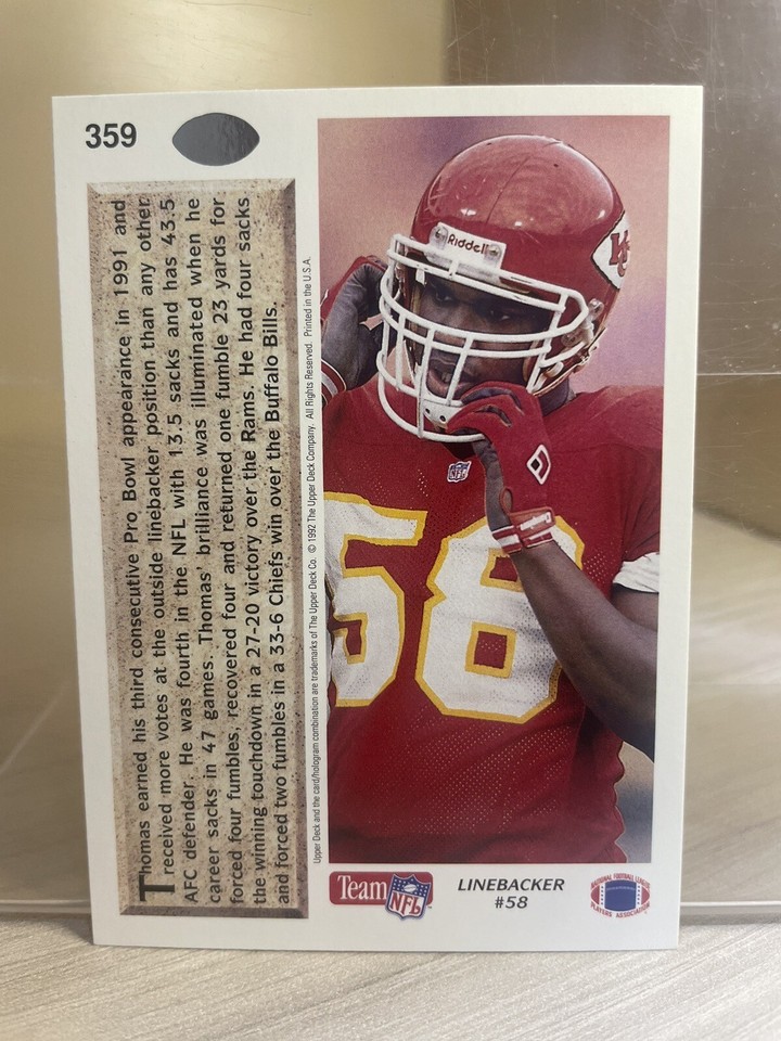 1992 Upper Deck Derrick Thomas #359 CHIEFS | eBay