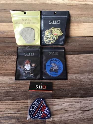 Lot Of (5) 5.11 Tactical Morale Patches: Gnome,Bakersfield,Bug Out Etc 1-3CC | eBay