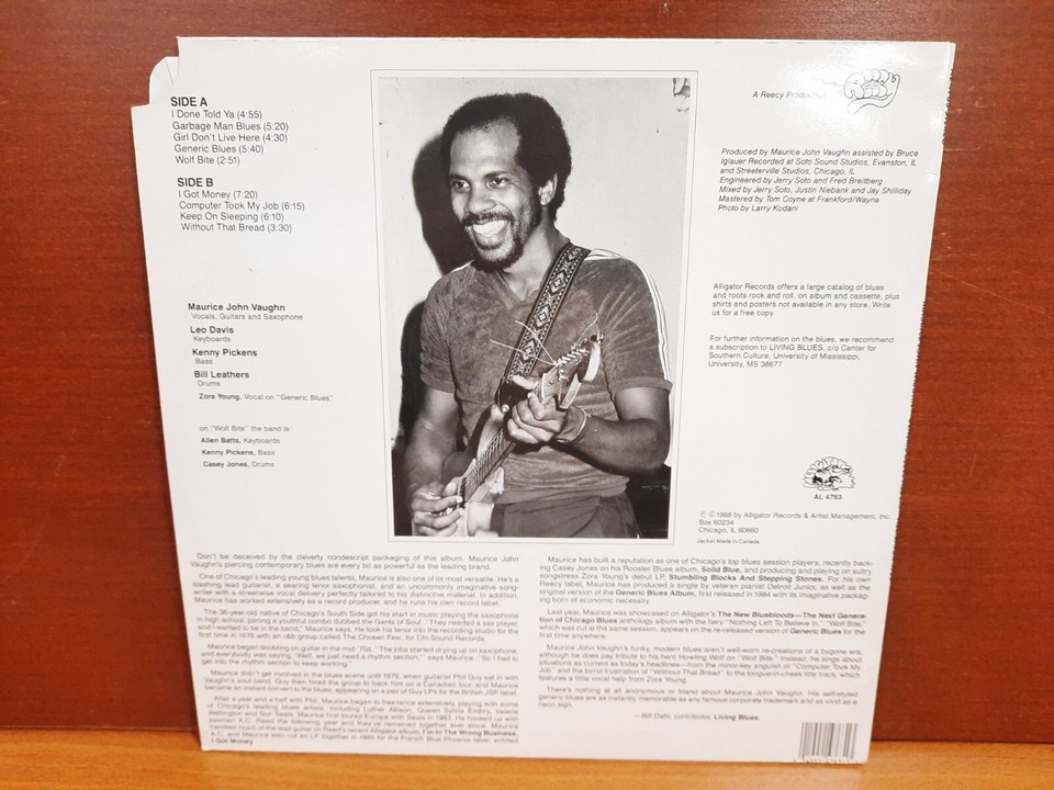 LP / Maurice John Vaughn / Generic Blues Album / 1988 1st Issue | eBay