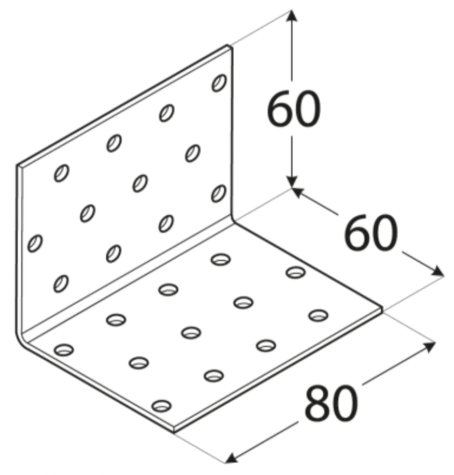 Galvanised Corner Brace 90 Degree Right Angle Brackets Heavy Duty Joist ...