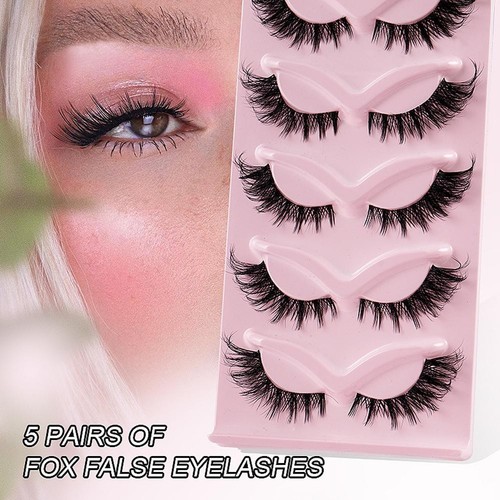 .5 Pairs 3D False Eyelashes Wispy Cross Long Thick Hot Soft Eye Lashes ...