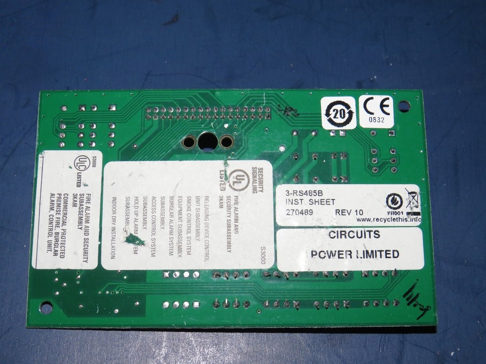 GE EST 3-RS485B EST-3 EDWARDS SINGALING NETWORK COMMUNCATIONS BOARD ...
