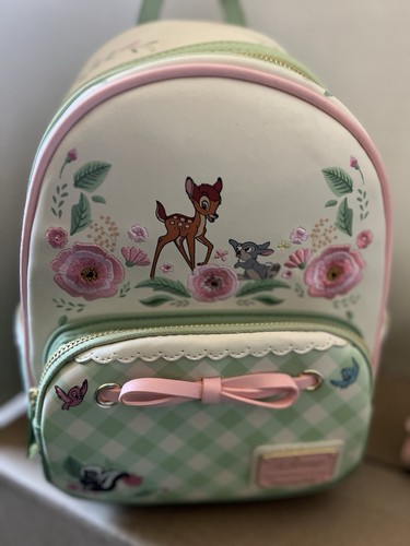 Loungefly Disney Bambi Floral Gingham Backpack Bag & Wallet - New | eBay