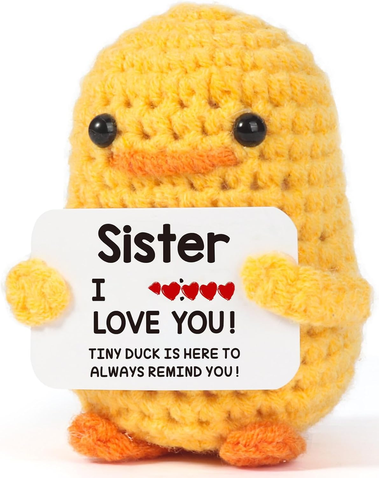 Funny Positive Duck Handmade Funny Cute Small Duck for Sisters Sis Big ...