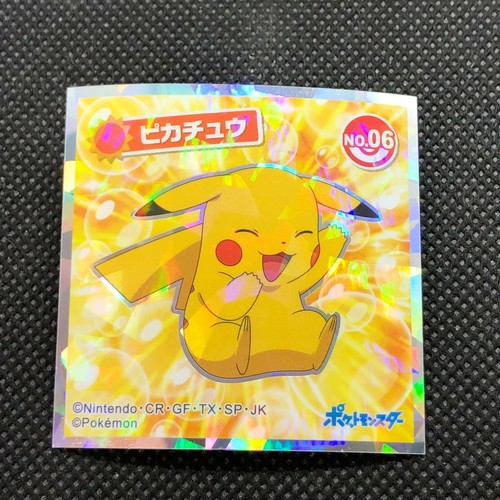 Pikachu Holo Pokemon CR GF TX SP JK No.06 Sticker seal Nintendo Japan F ...
