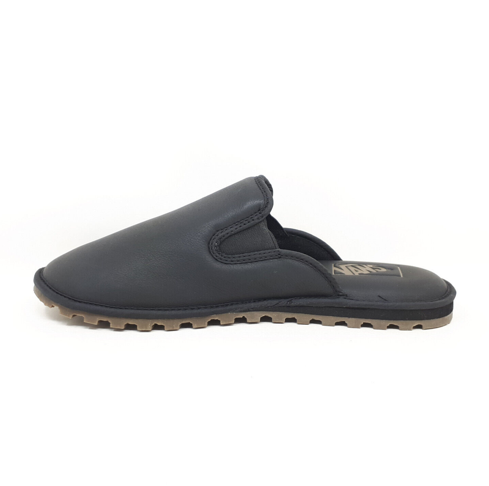 Vans Mountain Mule Slip On Casual Shoe Slipper Slide Leather Black Mens ...