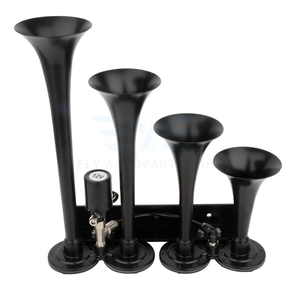 150Psi 4 Trumpets Train Horn Kit For Truck Car Pickup Loud System Air ...
