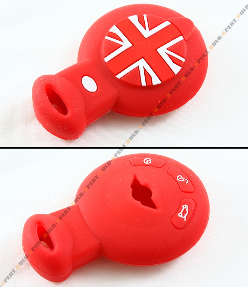 RED UNION JACK SILICONE PROTECTIVE CASE COVER FOR MINI COOPER SMART CAR ...