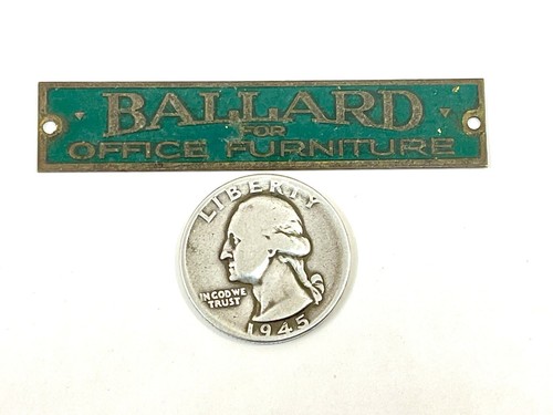 OEM Ballard Office Furniture Brass NAME PLATE Label Tag | eBay UK