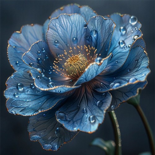 Full Embroidery Eco-cotton Thread 14CT Printed Flower Cross Stitch Kit ...