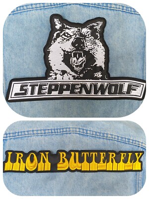 Iron Butterfly Steppenwolf embroidered logo back patch hard rock ...