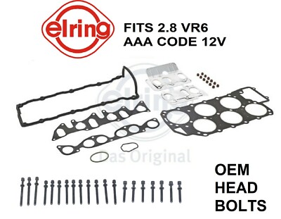 VW Golf GTI Jetta VR6 Cylinder Head Gasket Set AAA, ELRING KLINGER OEM ...