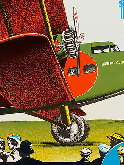 1930s “Flying Circus” Vintage Style Barnstorming Travel Poster - 24x32 ...