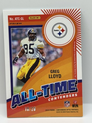 2023 Contenders Optic All Time Green Pulsar Prism AUTO GREG LLOYD /20 🔥 | eBay