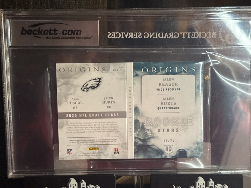 2020 PANINI ORIGINS #7 RC STARS DUAL PATCH AUTO BOOKLET🔥/25 JALEN HURTS ...