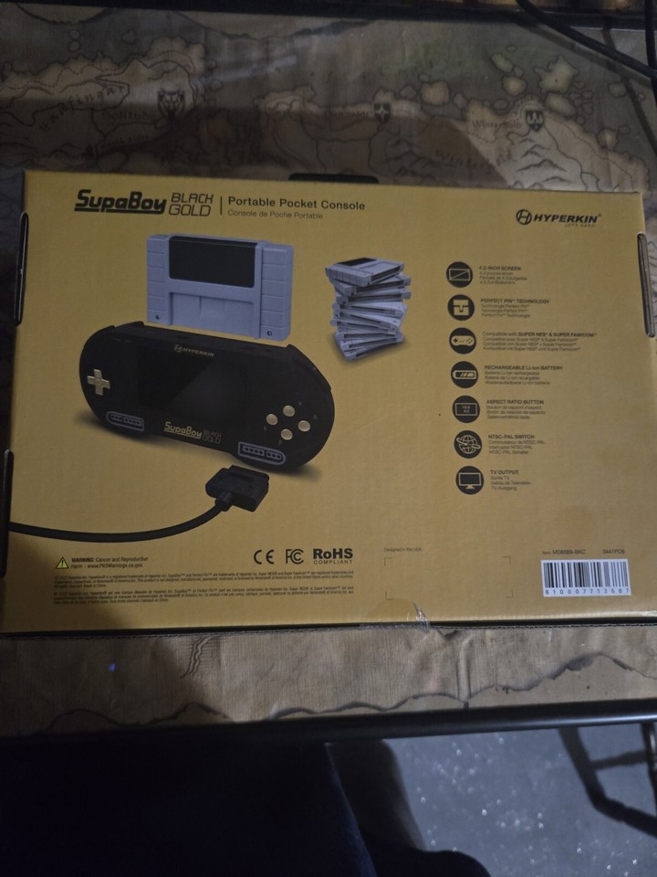 Hyperkin SupaBoy Portable Pocket BlackGold Console 810007710969 | eBay